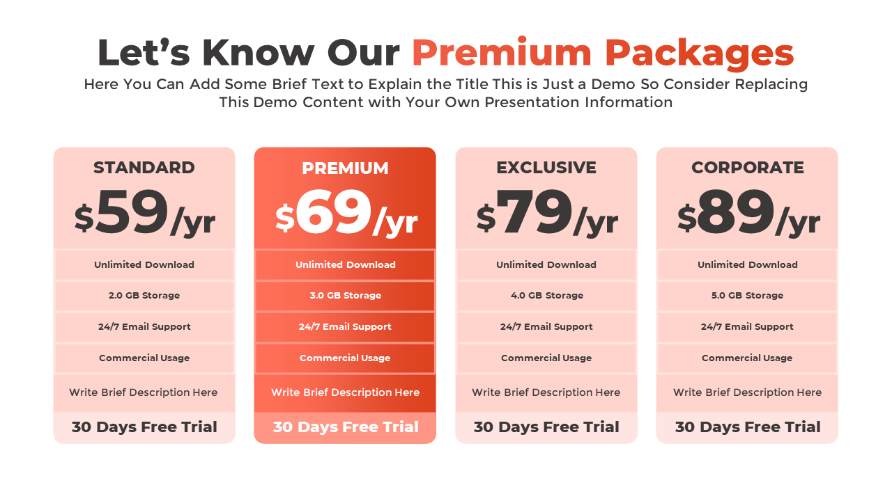 Free Pricing Infographic Template for Presentation - PowerPoint School
