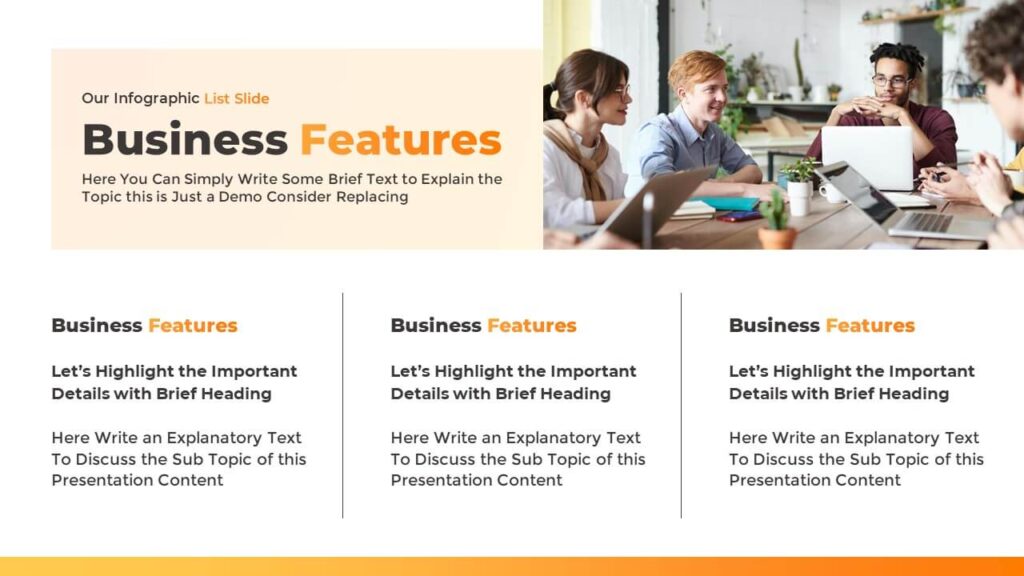 3-Point Infographic Slide Template for PowerPoint Presentation