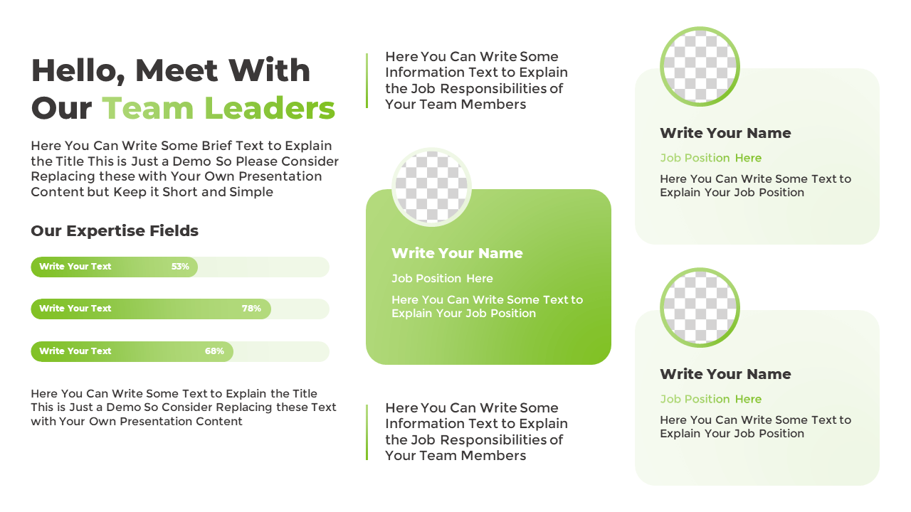 PowerPoint Team Information Slide Template - PowerPoint School