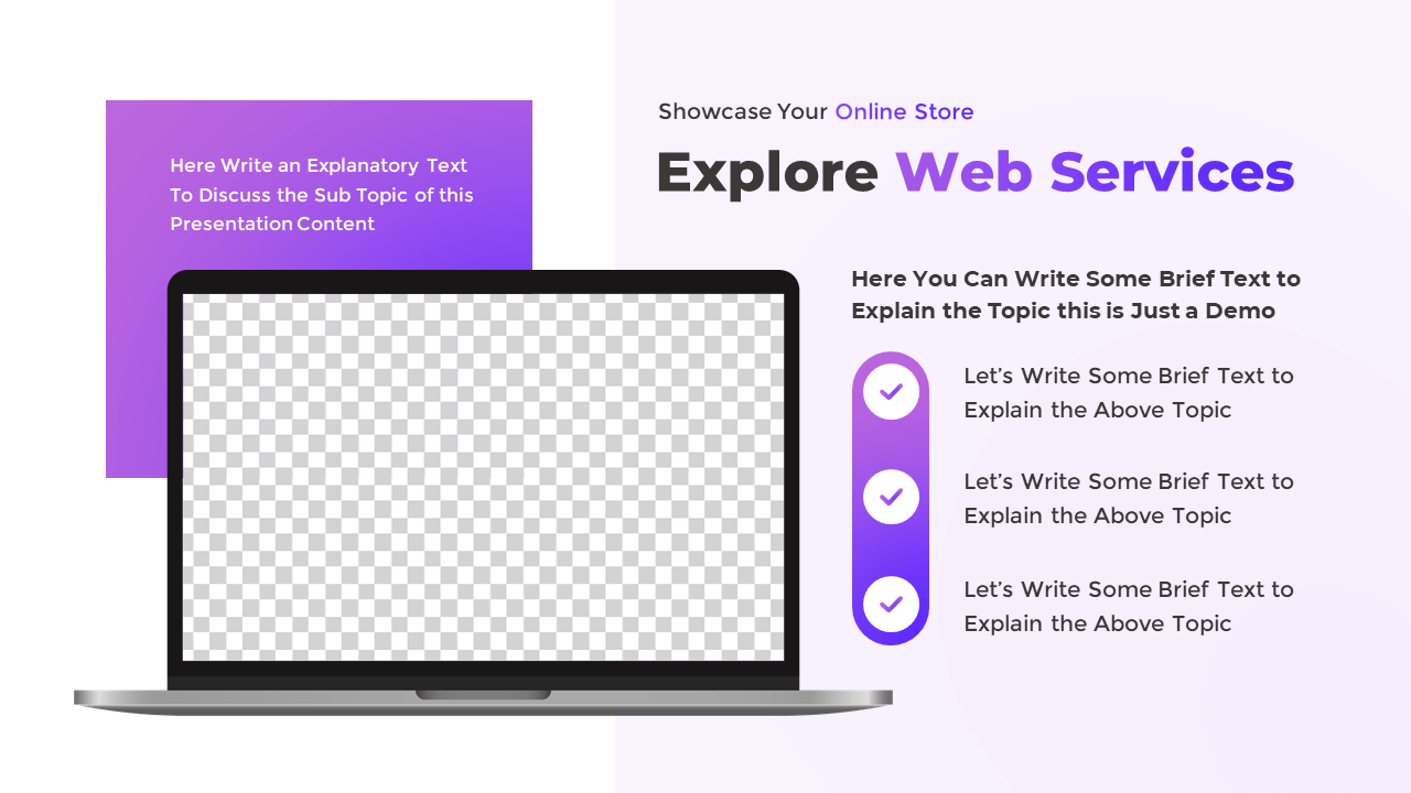 Presentation Slide with MacBook Mockup Template - PowerPoint School