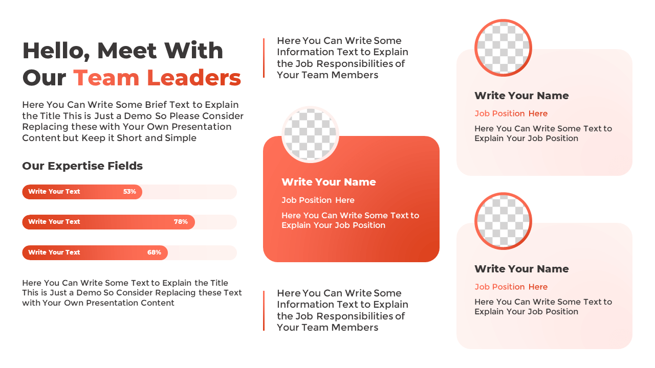 PowerPoint Team Information Slide Template - PowerPoint School