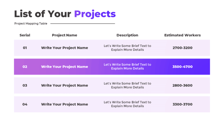 Free PowerPoint Table Design Template for Presentation - PowerPoint School