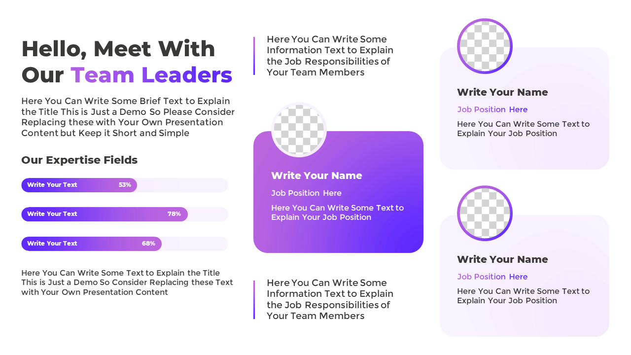 PowerPoint Team Information Slide Template - PowerPoint School