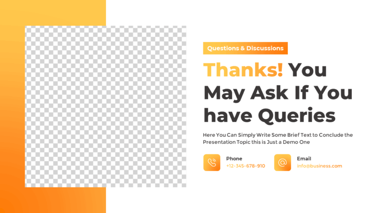 Free PowerPoint Thank You Any Question Slide Template - PowerPoint School
