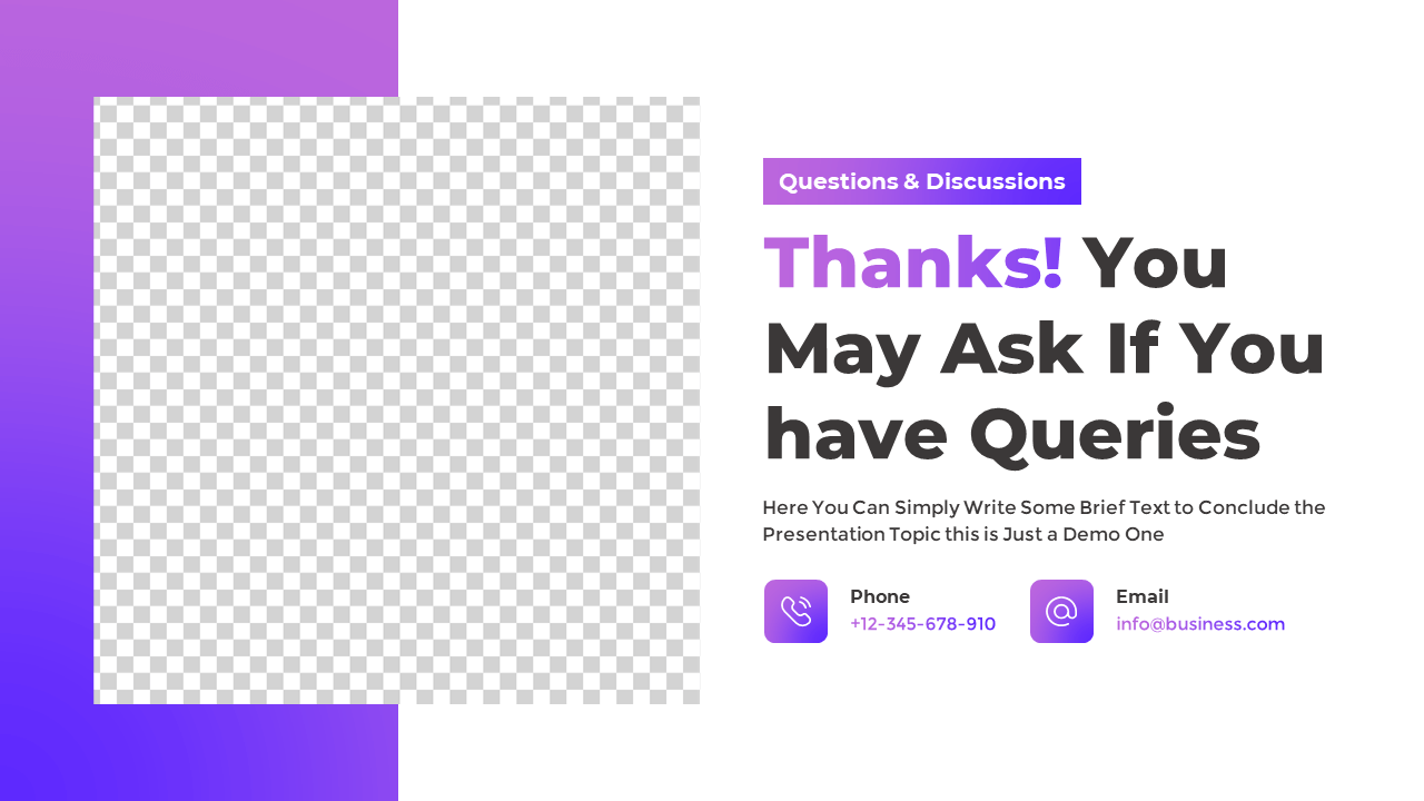 Free PowerPoint Thank You Any Question Slide Template - PowerPoint School