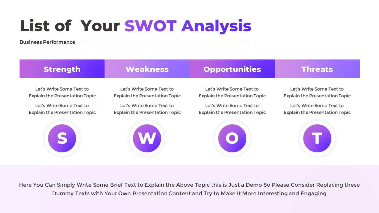 Editable SWOT Analysis Template for PowerPoint - PowerPoint School