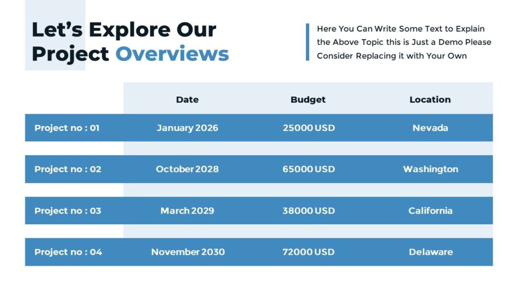 Free Company Overview Slide for PowerPoint Presentations